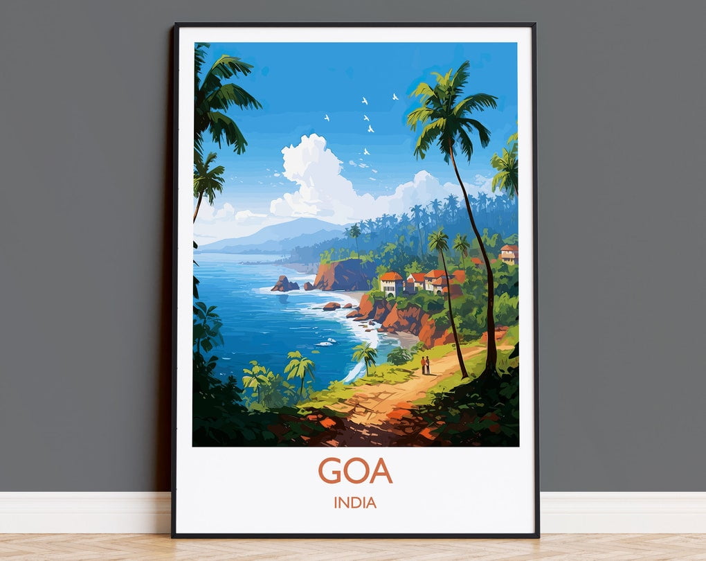 Goa Travel Print, Travel Poster Of Goa, India, Goa Art, Goa Gift, Wall ...
