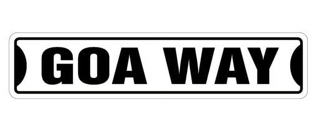 Goa Way Street [3 Pack] of Vinyl Decal Stickers | Indoor/Outdoor ...