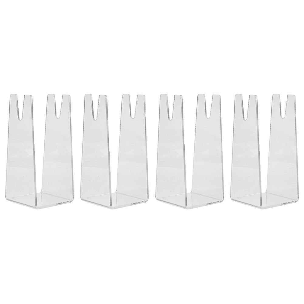Goader 4PCS Table Tennis Paddle Display Stand Clear Acrylic Racket Base ...