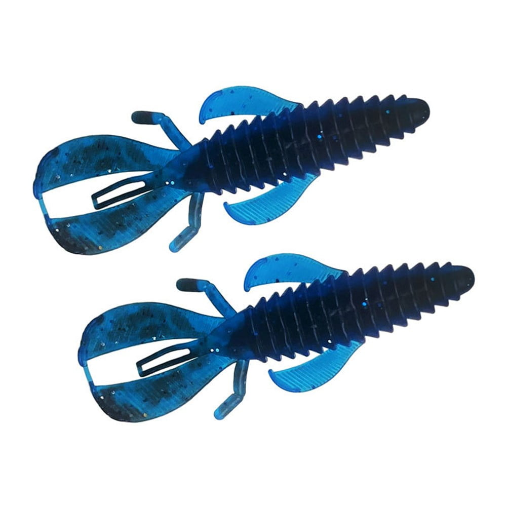 Goader 50pcs 8cm/4.7g Sinking obstacle shrimp bait fishing worms Wacky ...