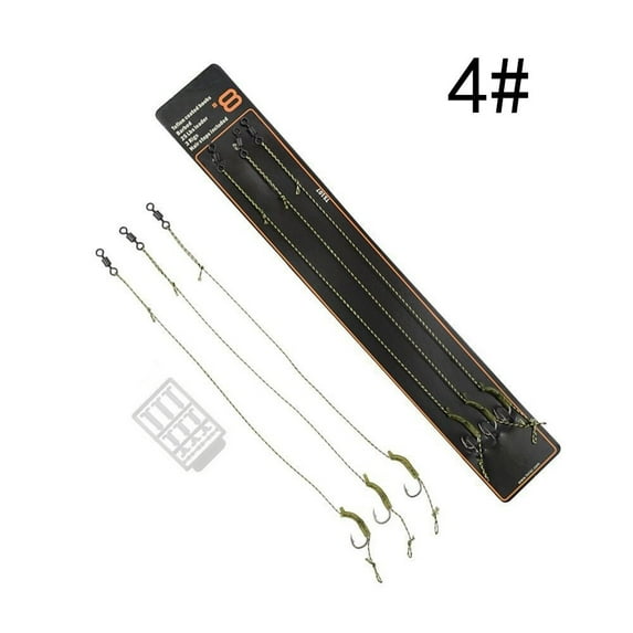 Goader Carp Fishing Hair Rigs Curved Barb Carp Hooks With Boilie Bait ...