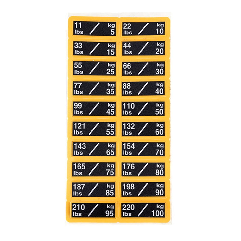 Goader Fitness Equipment Weight Stickers Gym Weight Stack Labels Number ...