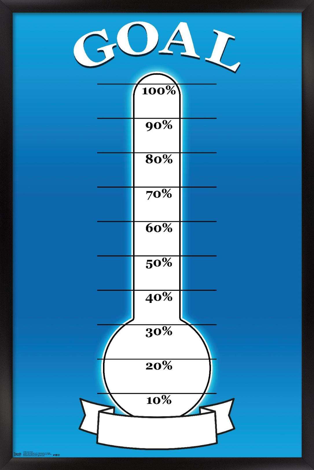 Goal Chart Wall Poster, 14.725" x 22.375", Framed - Walmart.com