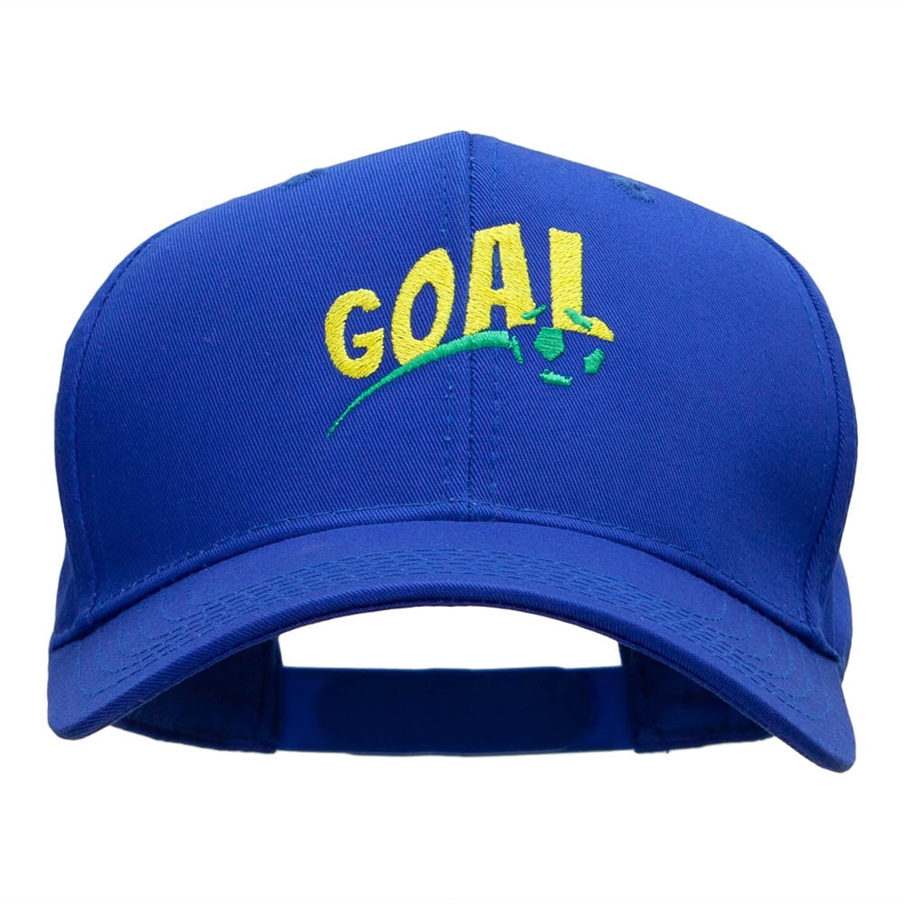 Goal Embroidered Cotton Twill Pro Style Cap - Royal OSFM - Walmart.com