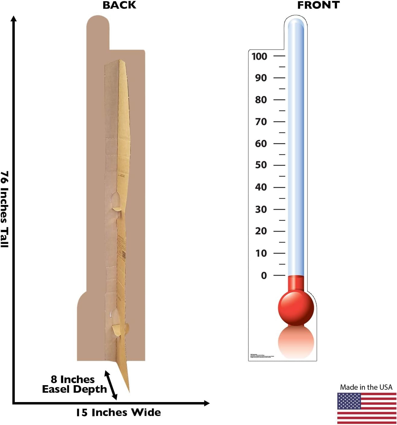 Goal Setting Thermometer Life Size Cardboard Cutout Standup - Walmart.com