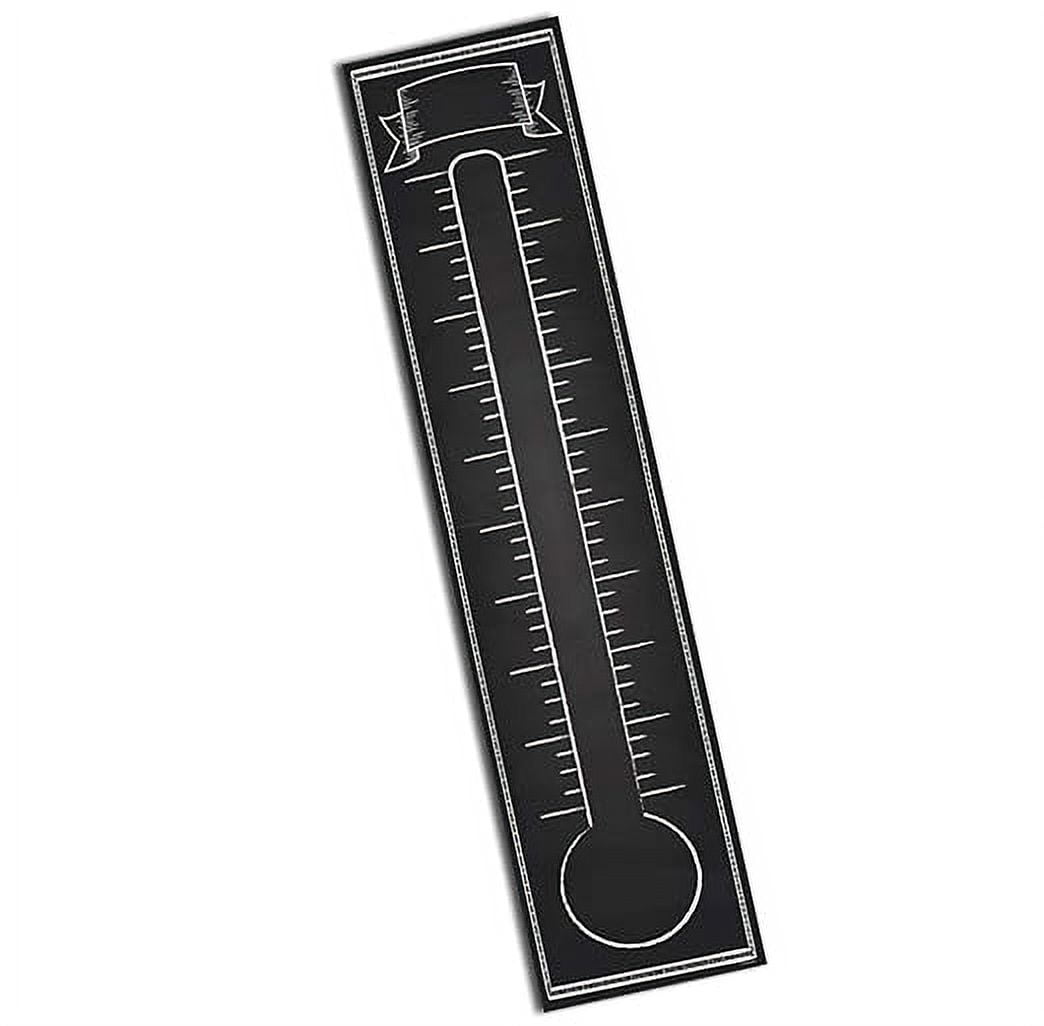 Goal Thermometer and Fundraising Donation Poster - 11"x48" Premium Goal ...