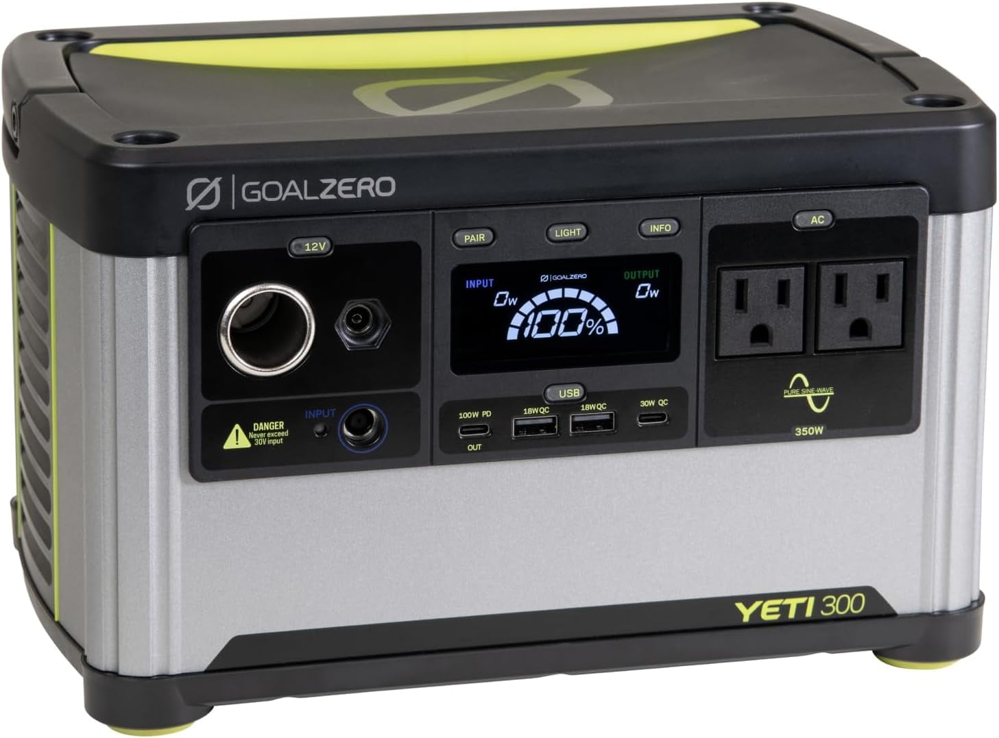 Goal Zero Yeti 300 Portable Power Station, 297 Watt Hour Battery, Water ...