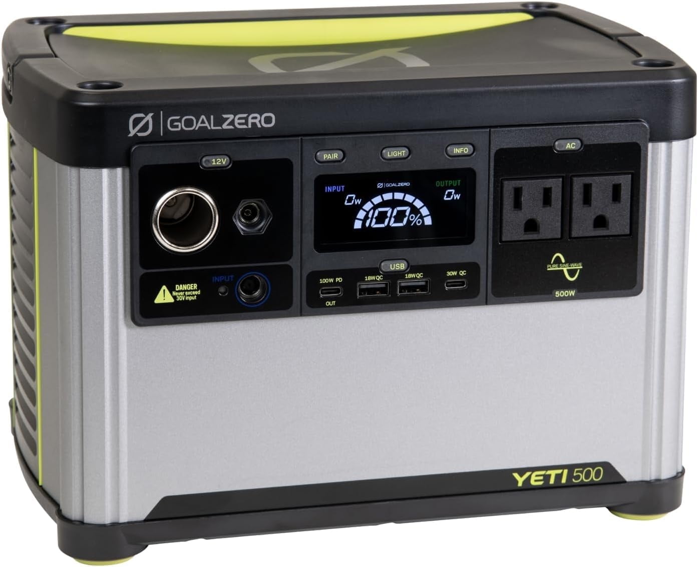 Goal Zero Yeti 500 - Portable Camping Power Station, 499W Solar Panel ...