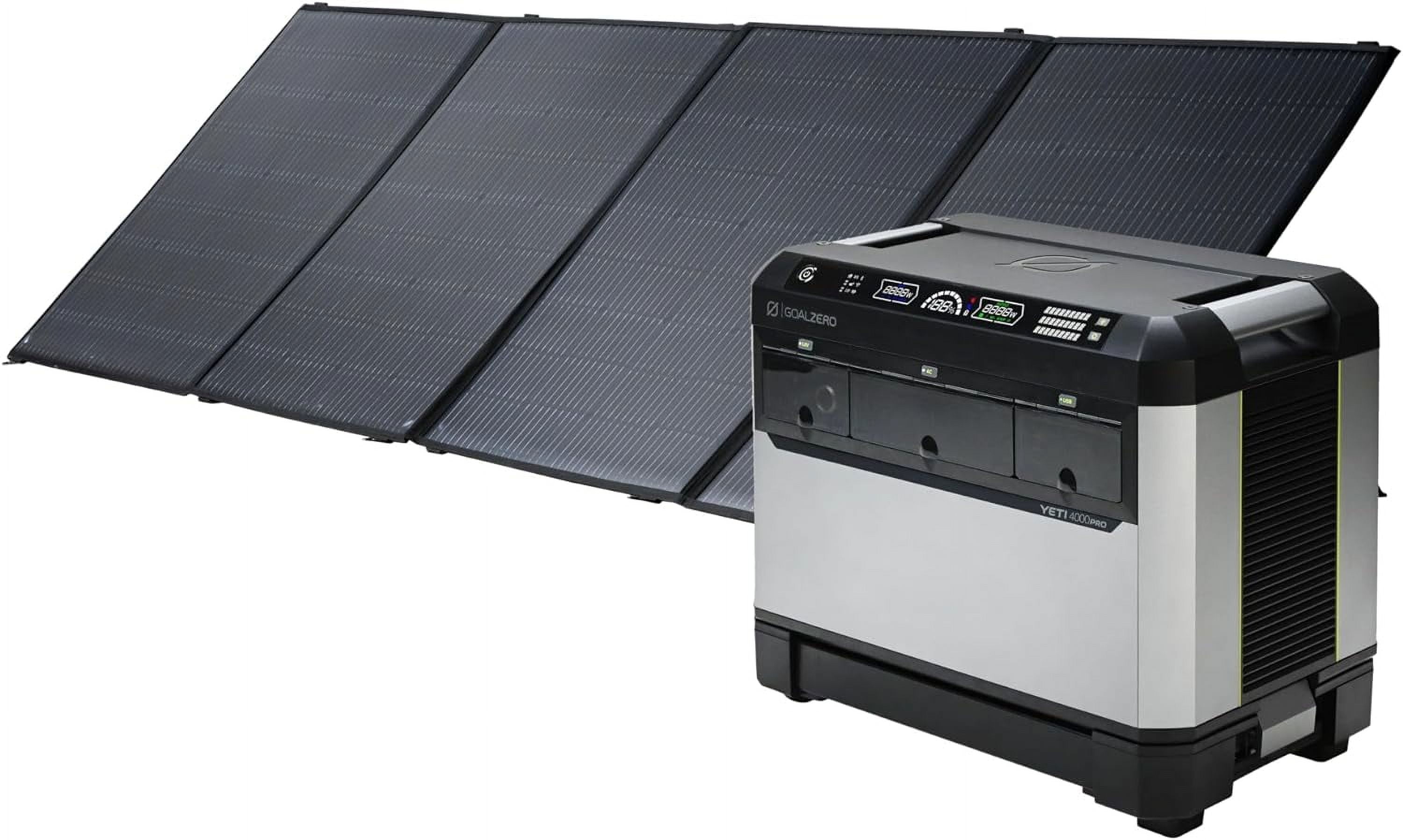 Goal Zero Yeti PRO 4000 Power Station with Nomad 400 Solar Panels for ...
