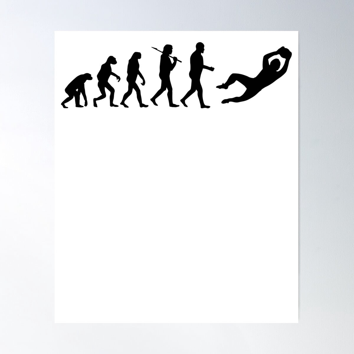 Goalkeeper Evolution Football Soccer Poster Wall Art, Modern Wall Decor ...