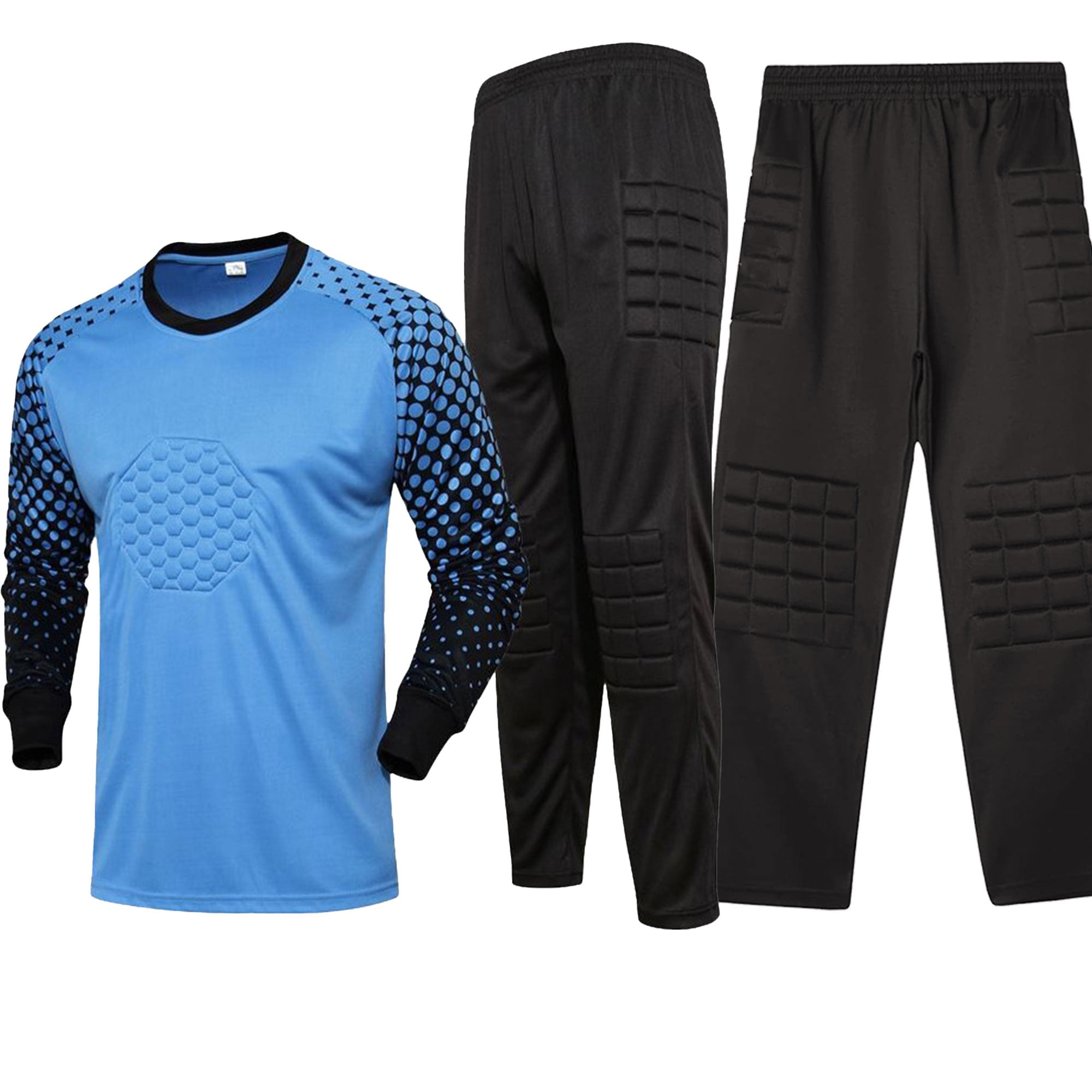 Goalkeeper Jersey Pro Set, Foam Padded Long Sleeve Top Protective Pants ...