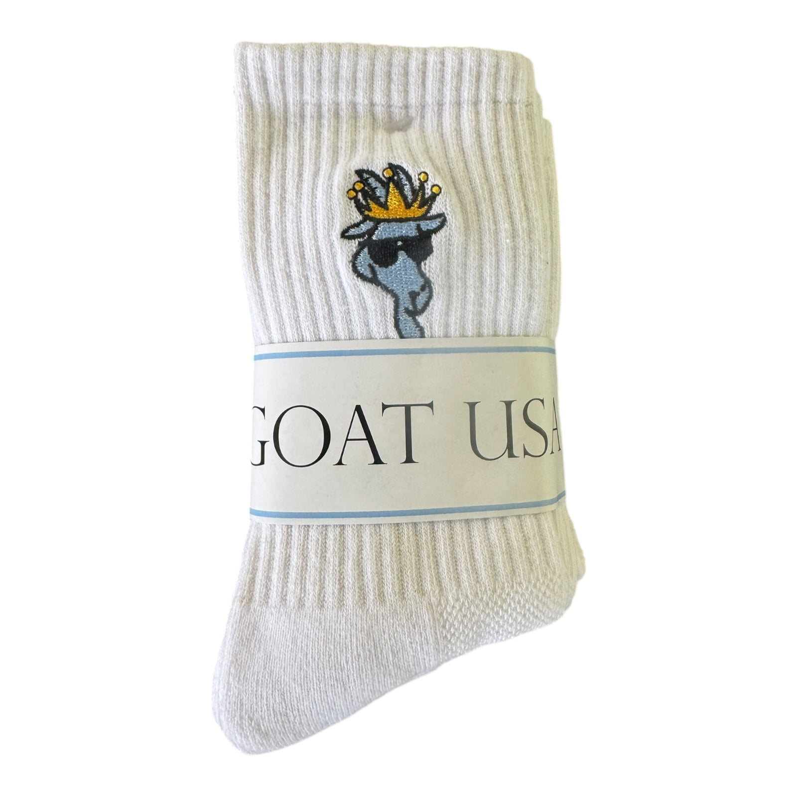 Goat (3-Pack) OG USA Youth Original White Cotton Crew Socks King Goat ...