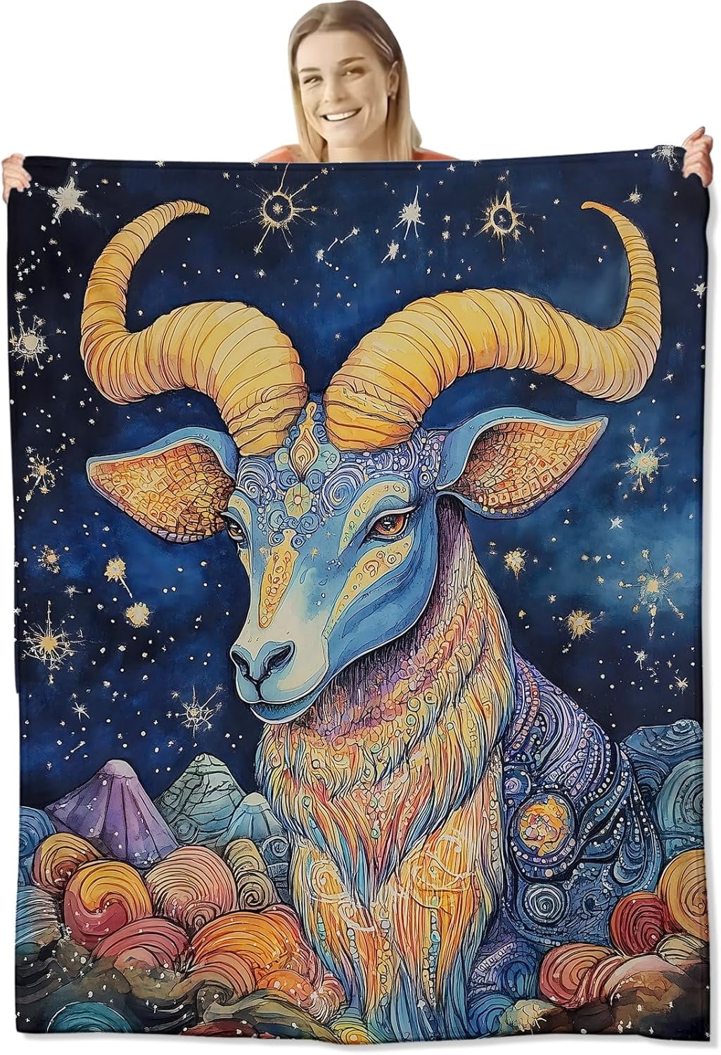 Goat Blanket for Kids Adults, Goat Gifts Flannel Throw Blanket, Goat ...