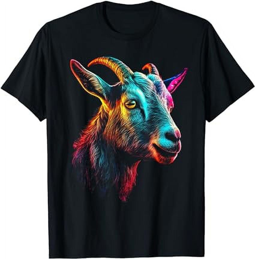 Goat Colorful Artwork | Animal Motif Goat T-Shirt - Walmart.com