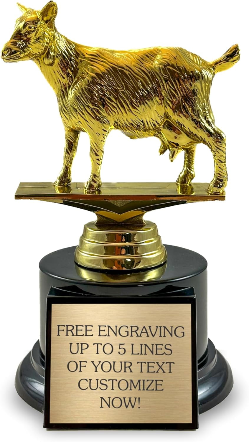The Goat - Customizable with Engraved Plate - Award for The G.O.A.T ...