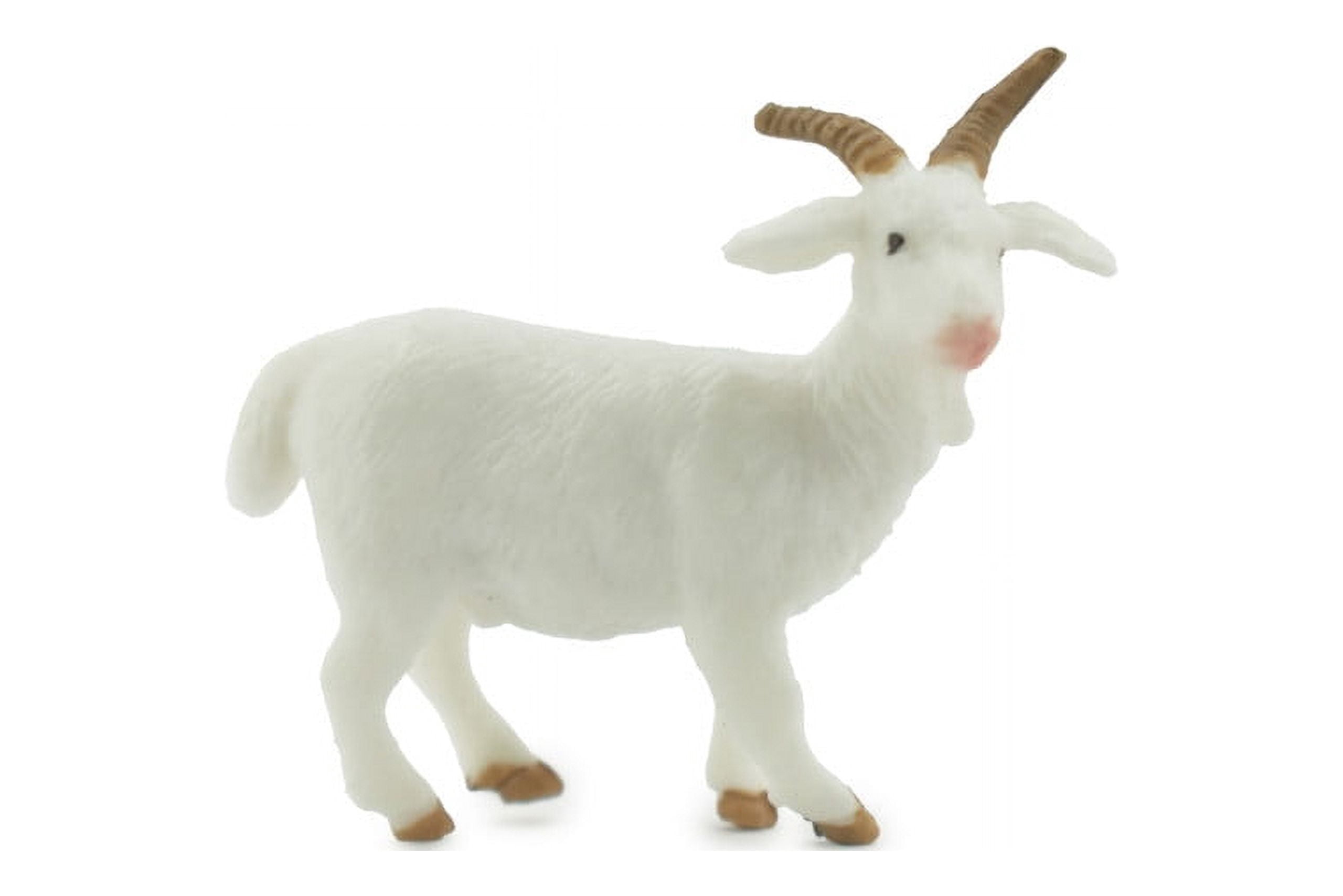Goat, Domestic Goat, High Quality, Hand Painted, Rubber Animal ...