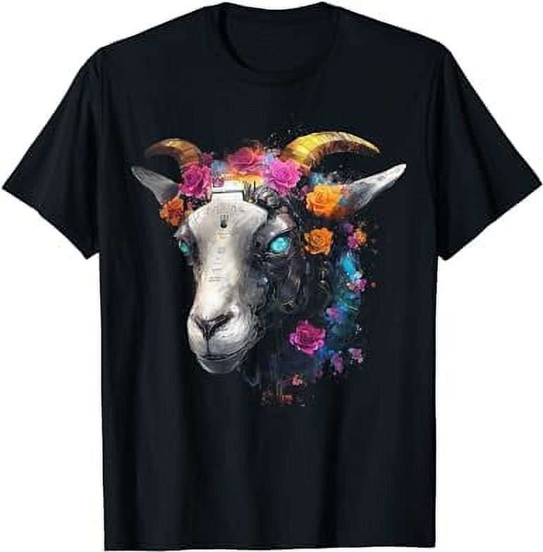 Goat Fantasy Blue Eyes - Artwork | Animal Motif Goat Comfortable, black ...