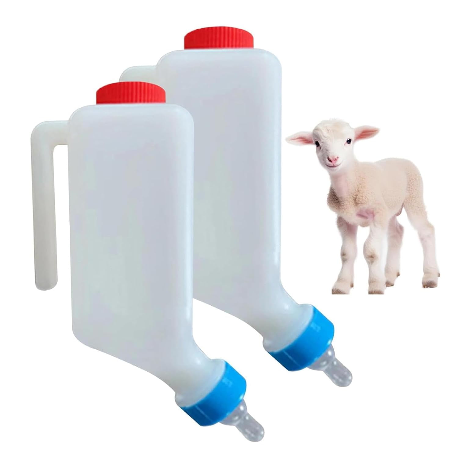 Goat Feeding Bottle Set of 2-500ml/800ml BPA-Free ABS Nursing Bottles ...
