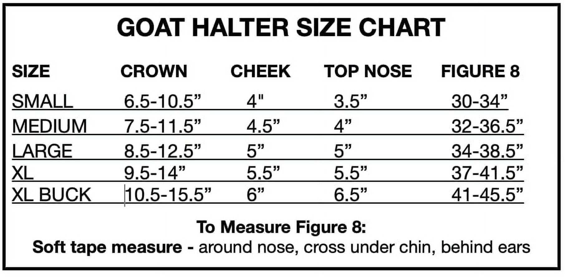 Goat Halter, S M L XL, Made in USA, 30 Patterns, Figure 8, Sheep, Small ...