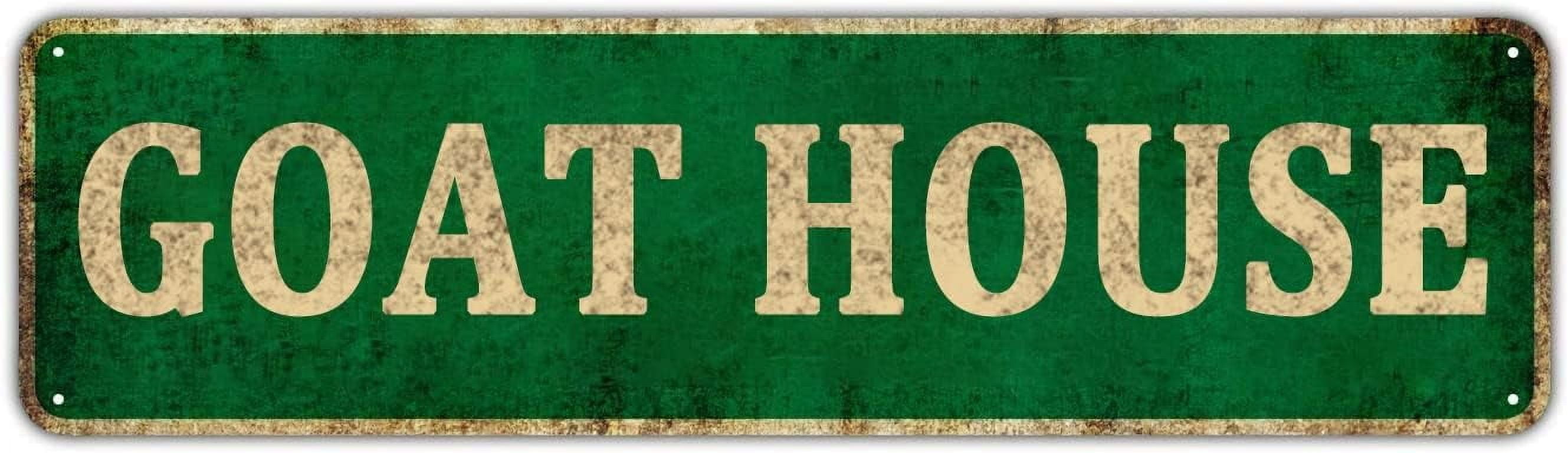 Goat House Sign, Goat Decor Goat Sign Goat Lover Gift, Funny Metal Tin ...