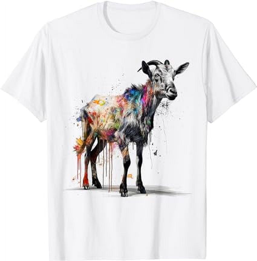 Goat Lover Artwork | Animal Motif Goat T-Shirt - Walmart.com