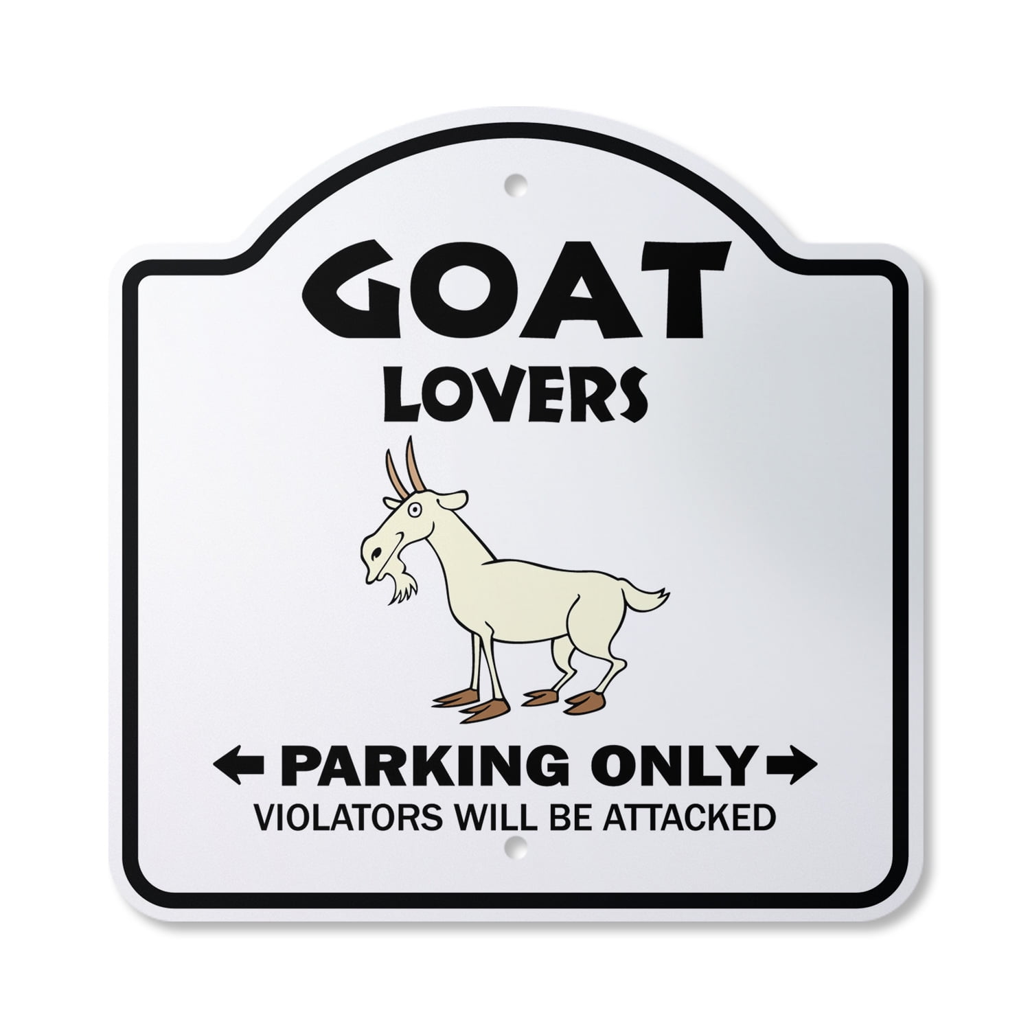 Goat Lovers Parking 14" X 14" Sign | Indoor/Outdoor Plastic ...