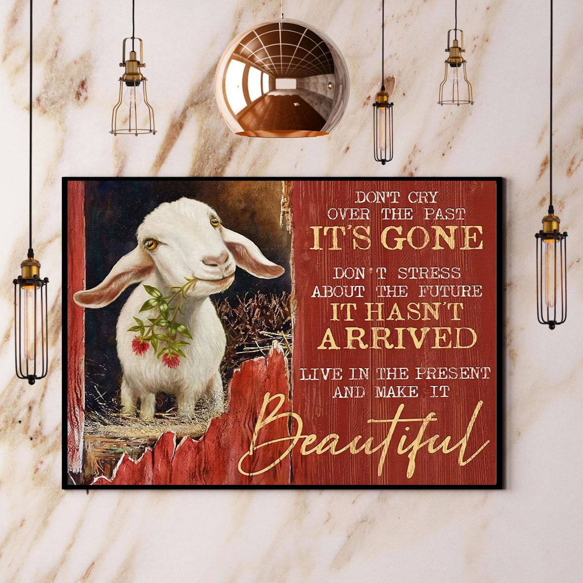 Goat Make It Beautiful Paper Poster No Frame Matte Wall Art Decor 24 x ...