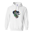 Goat Mecha Head Futuristic Robotic Animal Illustration Unisex Hoodie up ...