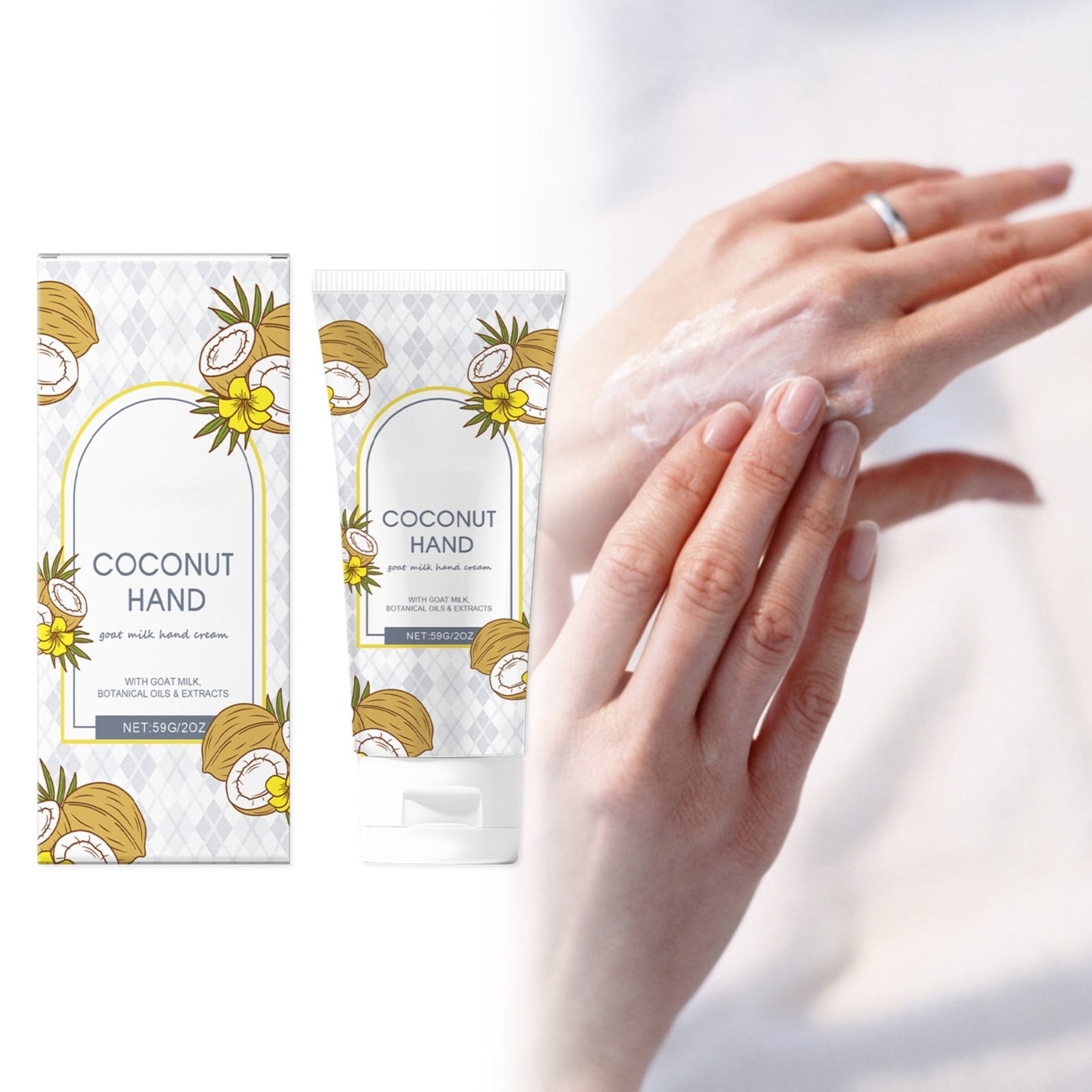 Goat Milk Hand Cream Fragrance Free, Intense Moisture for Dry Hands ...