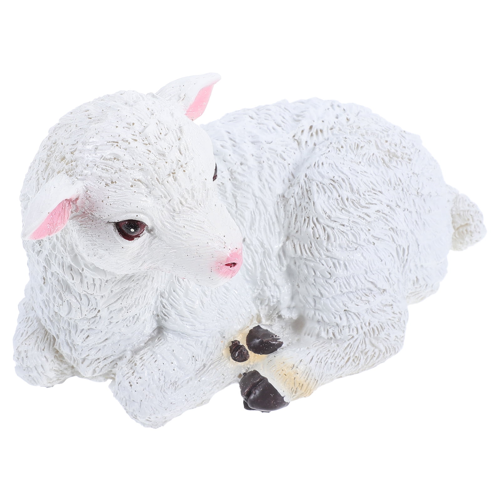 Goat Model Tibetan Sheep Figurine Miniature Figurines White - Walmart.com