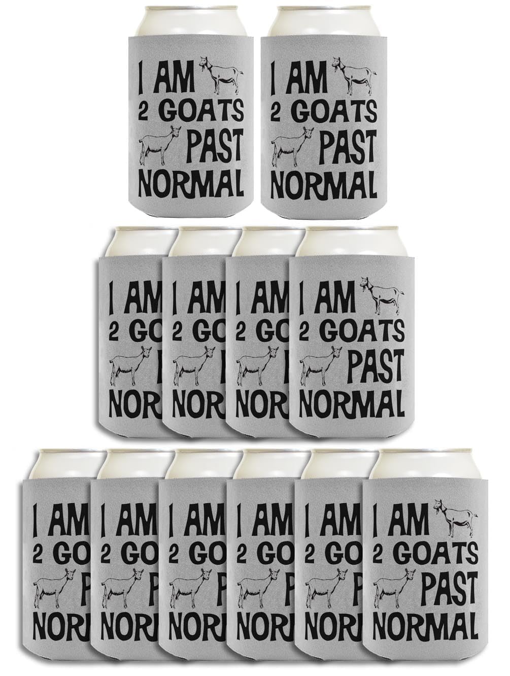Goat Owner Gifts I Am 2 Goats Past Normal Goat Theme Gifts 12-Pack Can ...
