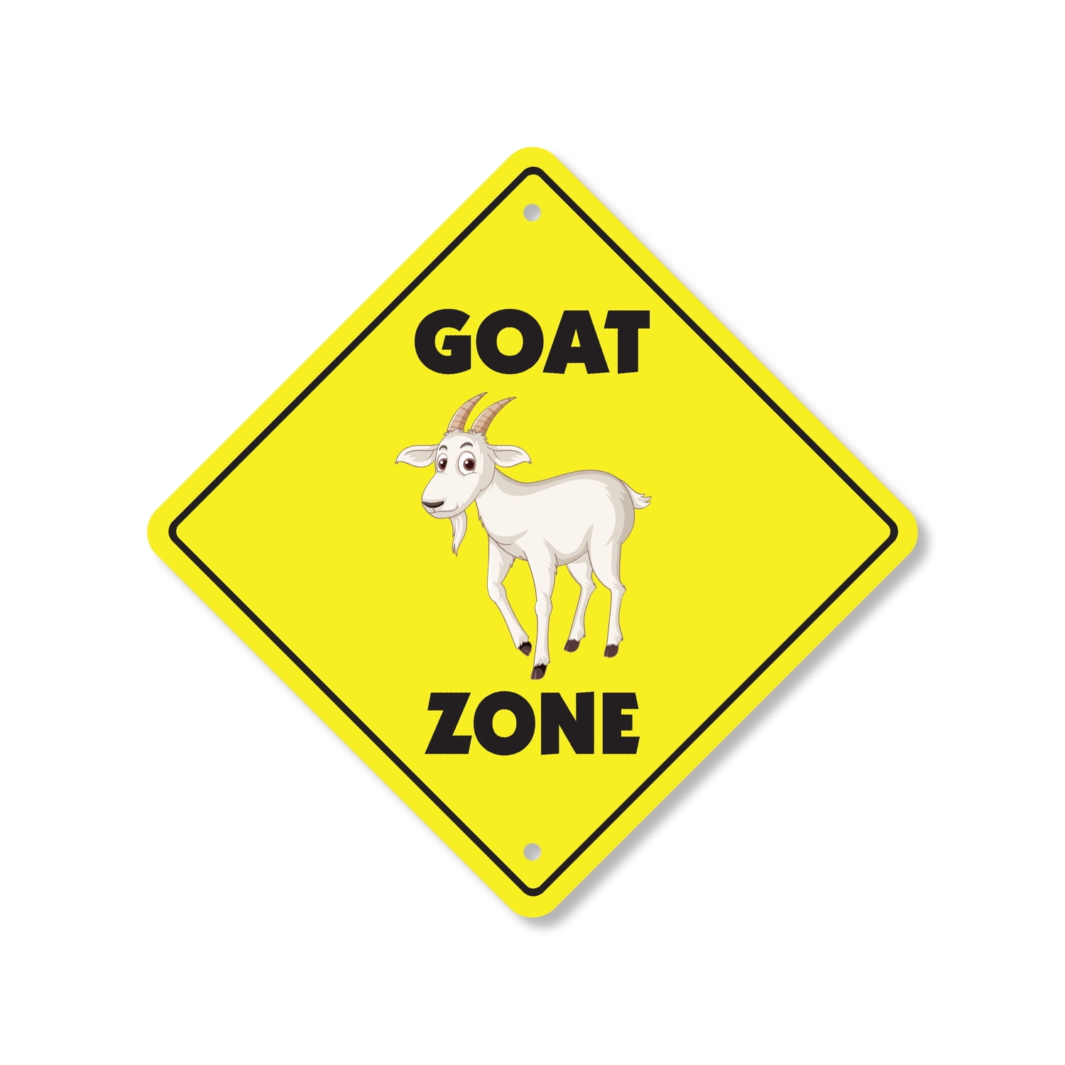 Goat Plastic Crossing Sign - 10 Inch X 10 Inch Xing Sign Gift Animal ...