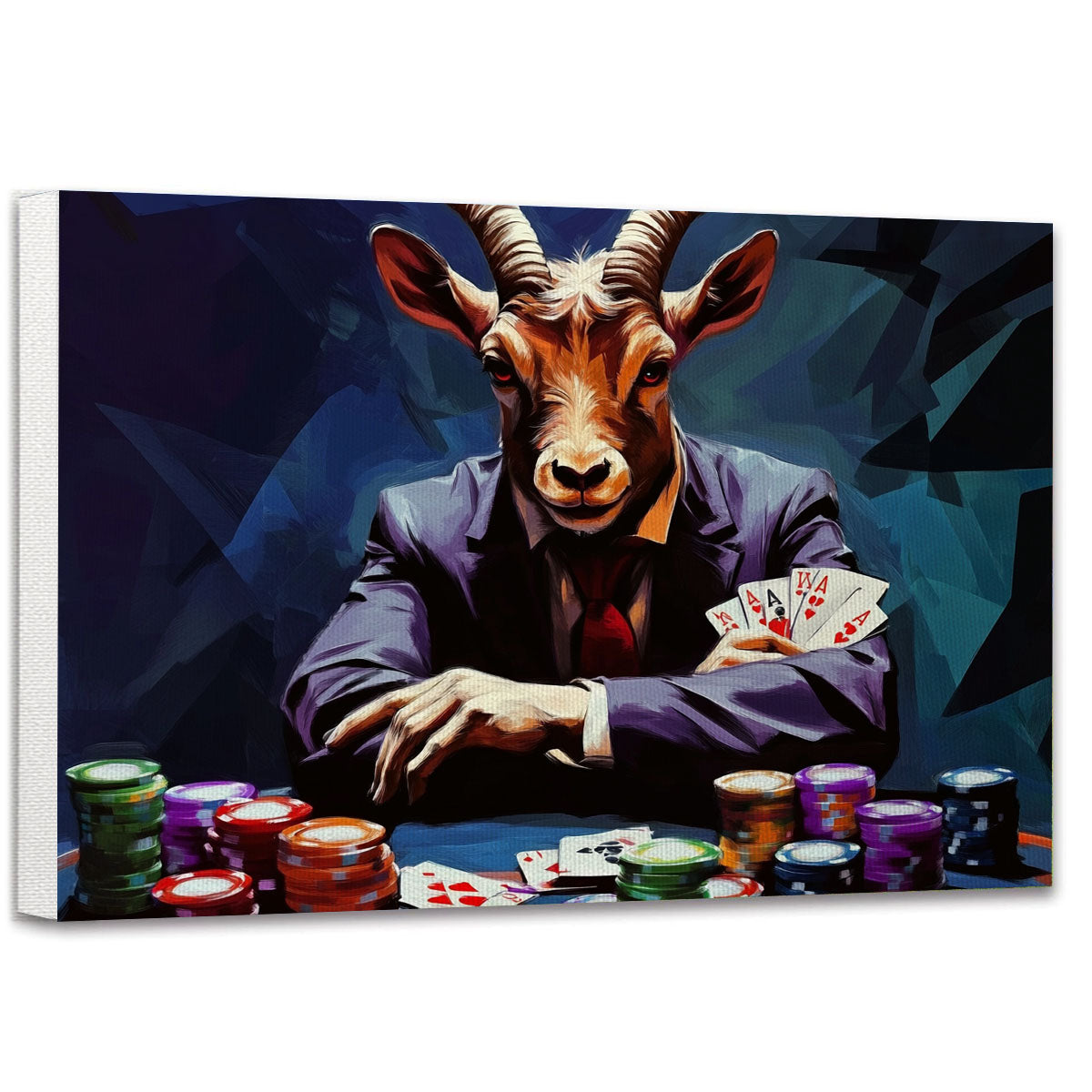 Goat Playing Poker Poster Wall Art Poster Wall Decor Aesthetic Posters ...