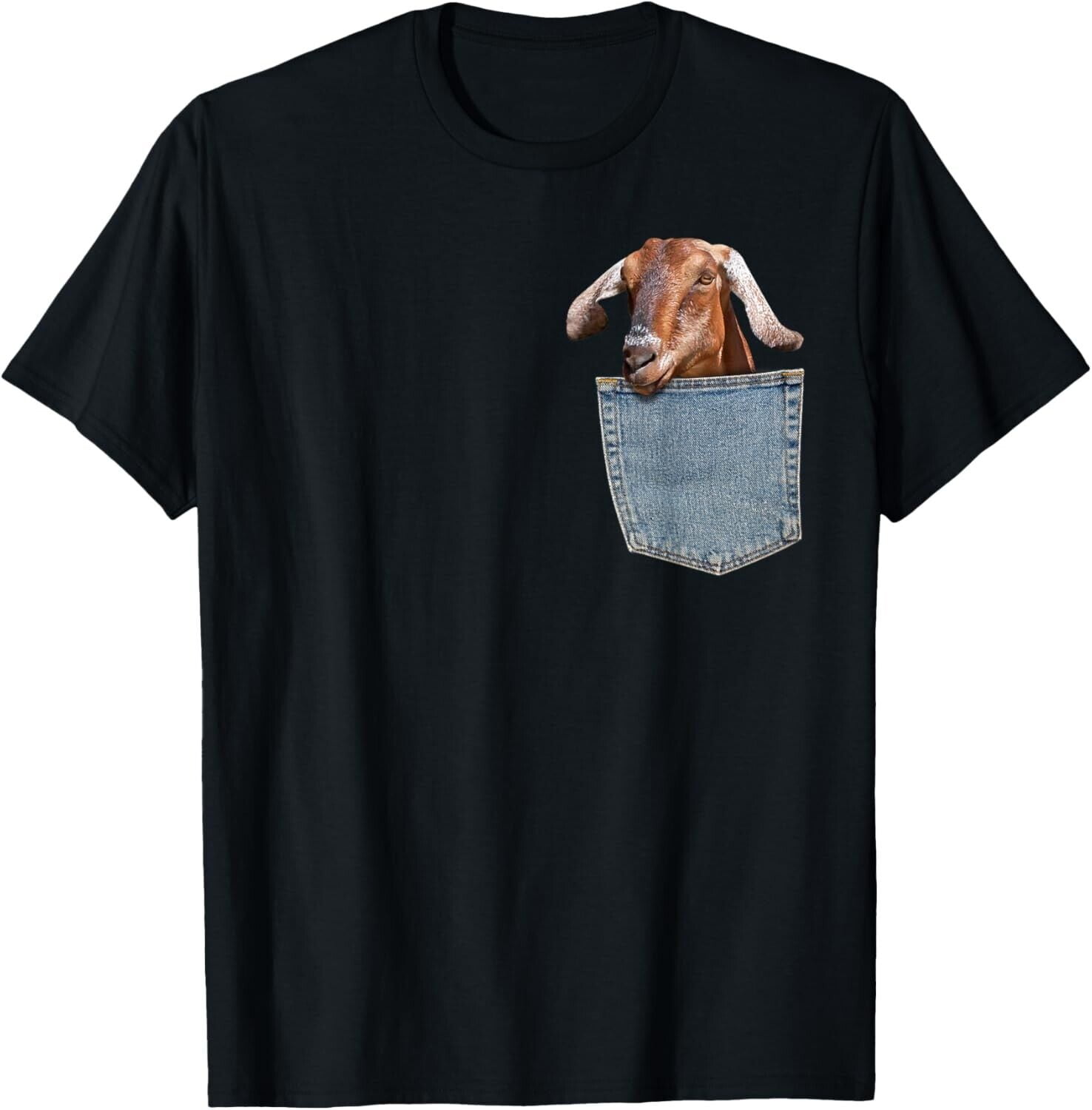 Goat Pocket Baby Goat Peeking Funny Goat Tee shirt Animal Gift Unisex T ...