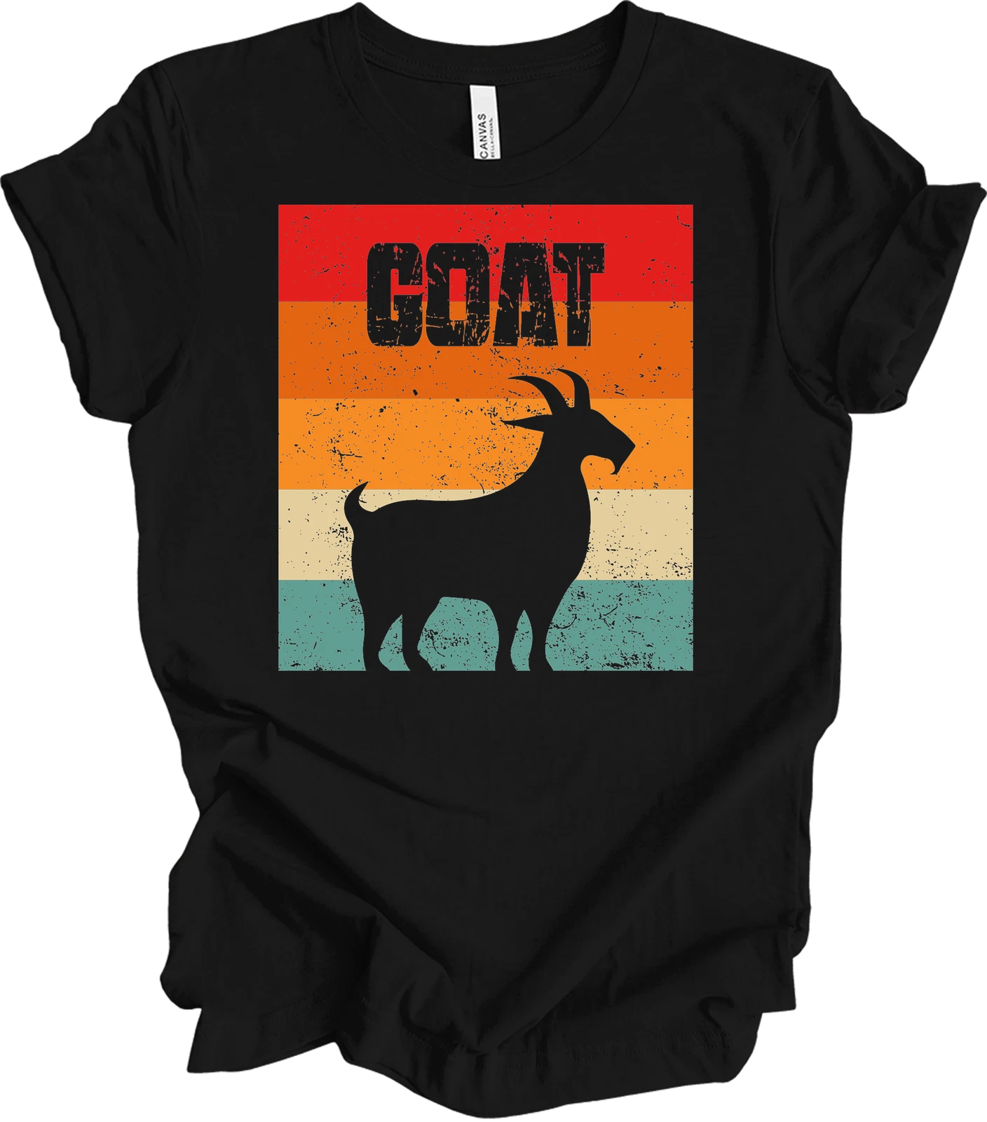 Goat Retro Silhouette - Vintage Animal Lover Tee, Vintage T-Shirt - All ...
