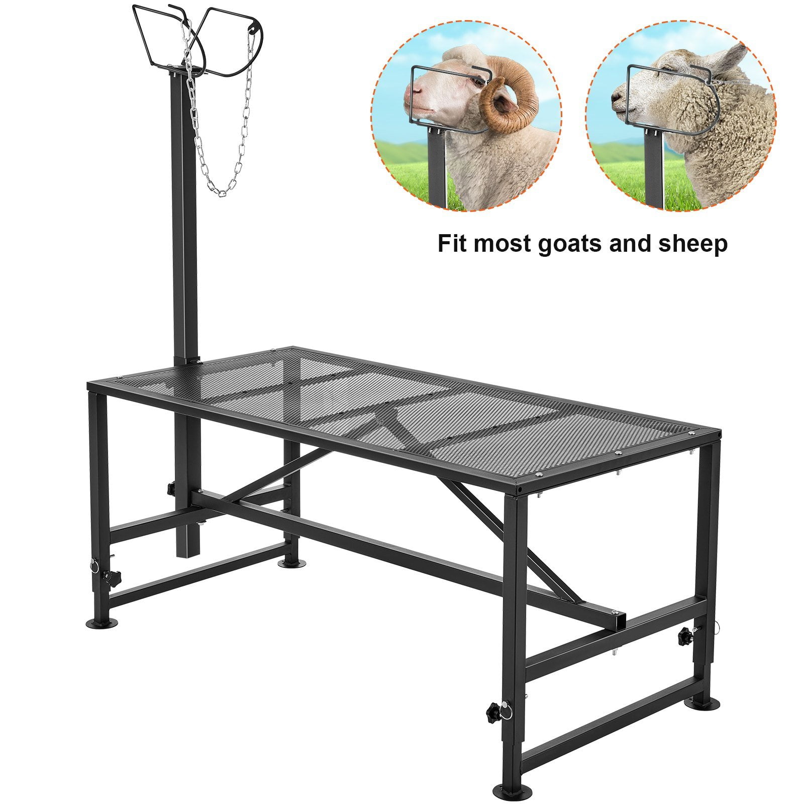 Goat & Sheep Stand, 51x23 inch Livestock Stand, Metal Livestock Milking ...