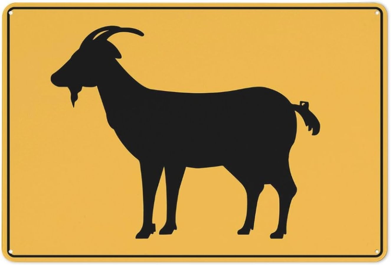 Goat Sign Sign, 8 X 12 Grade Reflective Sheeting Rust Free Aluminum ...