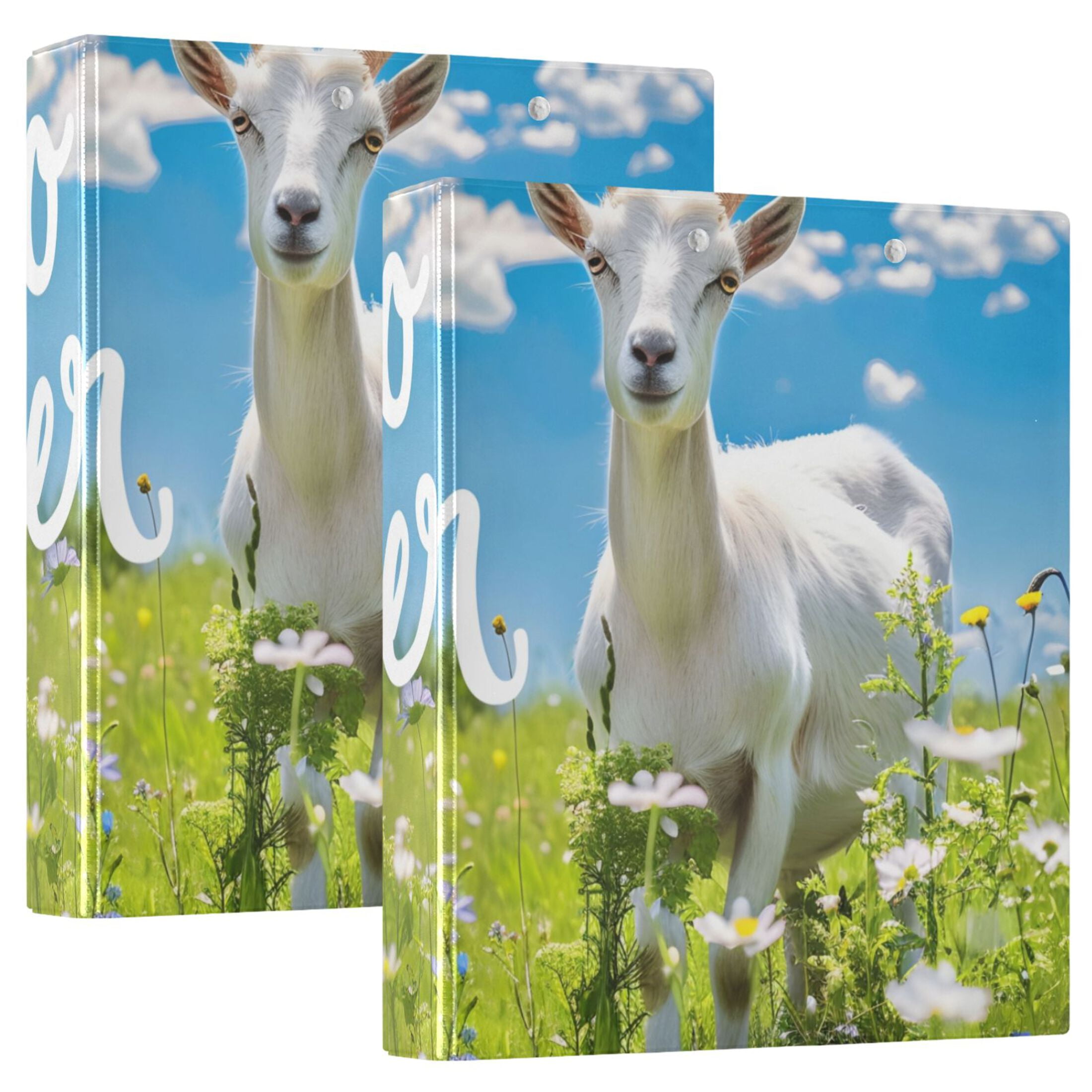 Goat Summer Sheep Greed File Folder 3 Ring Binders 1.5 inch Hardcover ...