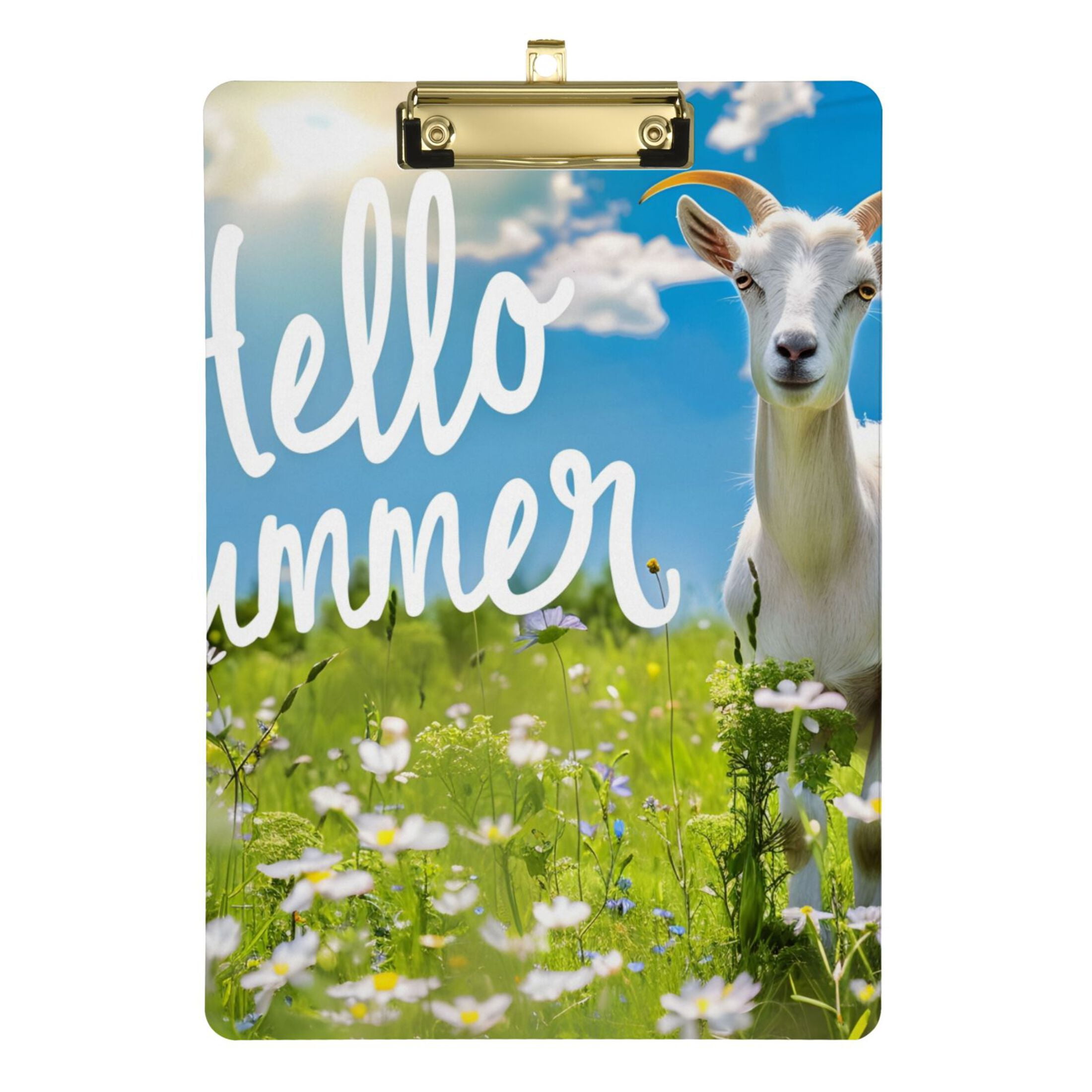 Goat Summer Sheep Greed Acrylic Clipboards 12 x 9 Inch A4 Size with Low ...