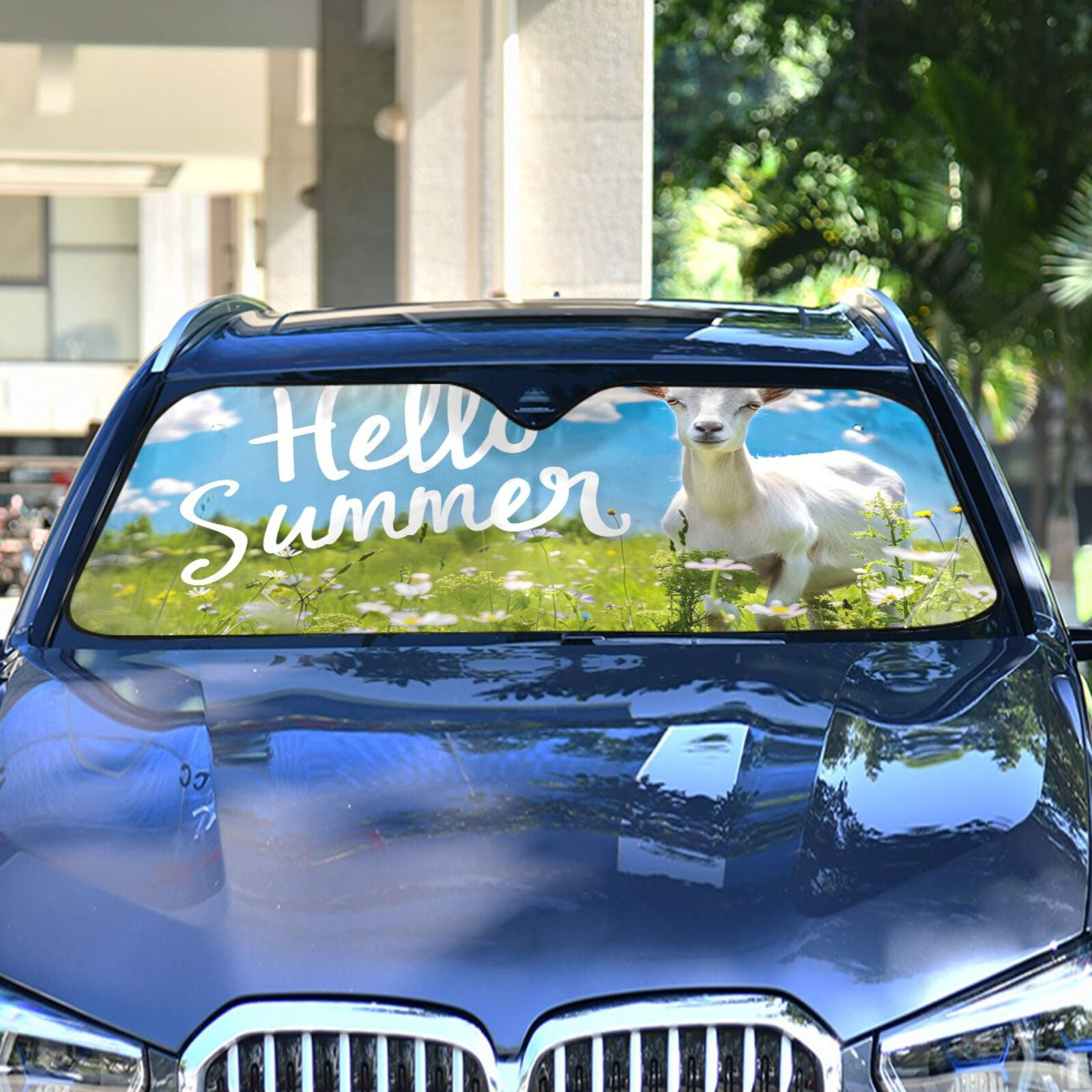 Goat Summer Sheep Greed Automotive Front Car Windshield Sun Shade ...