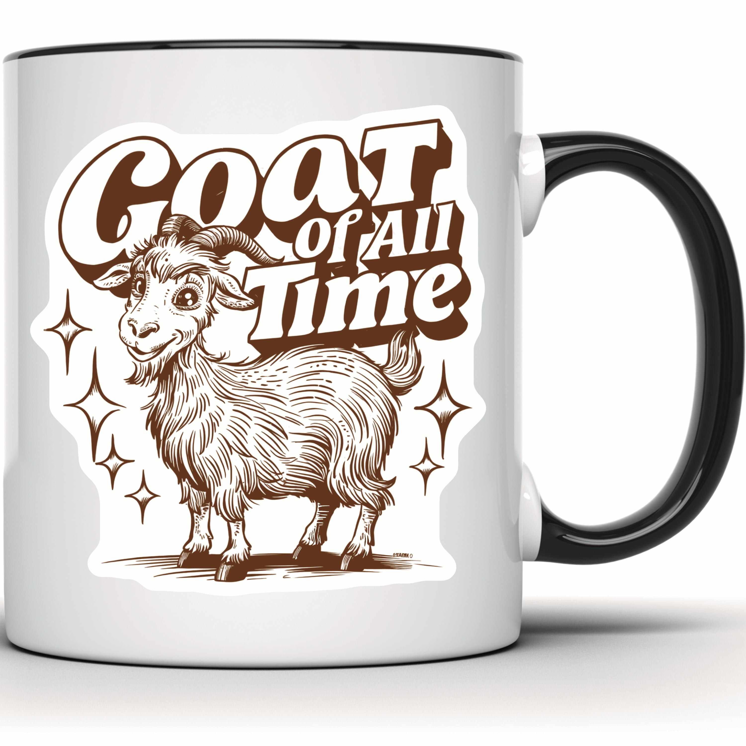 Goat Of All Time Mug - Funny Animal Mug, Gift for Goat Lover, Meme Mug ...