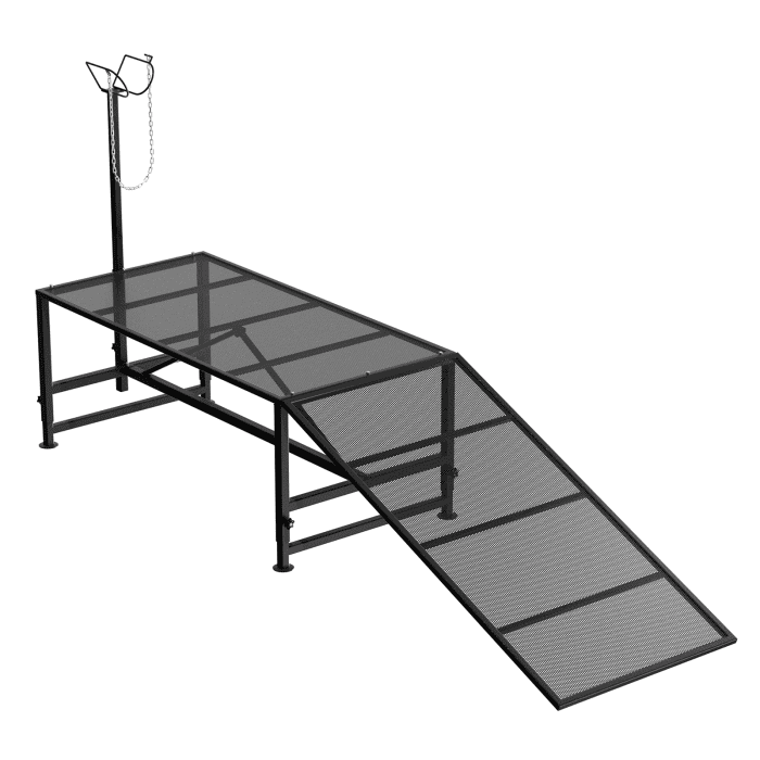 Goat Trimming Stand, 500lbs Load Capacity, Adjustable Height, Ramp ...