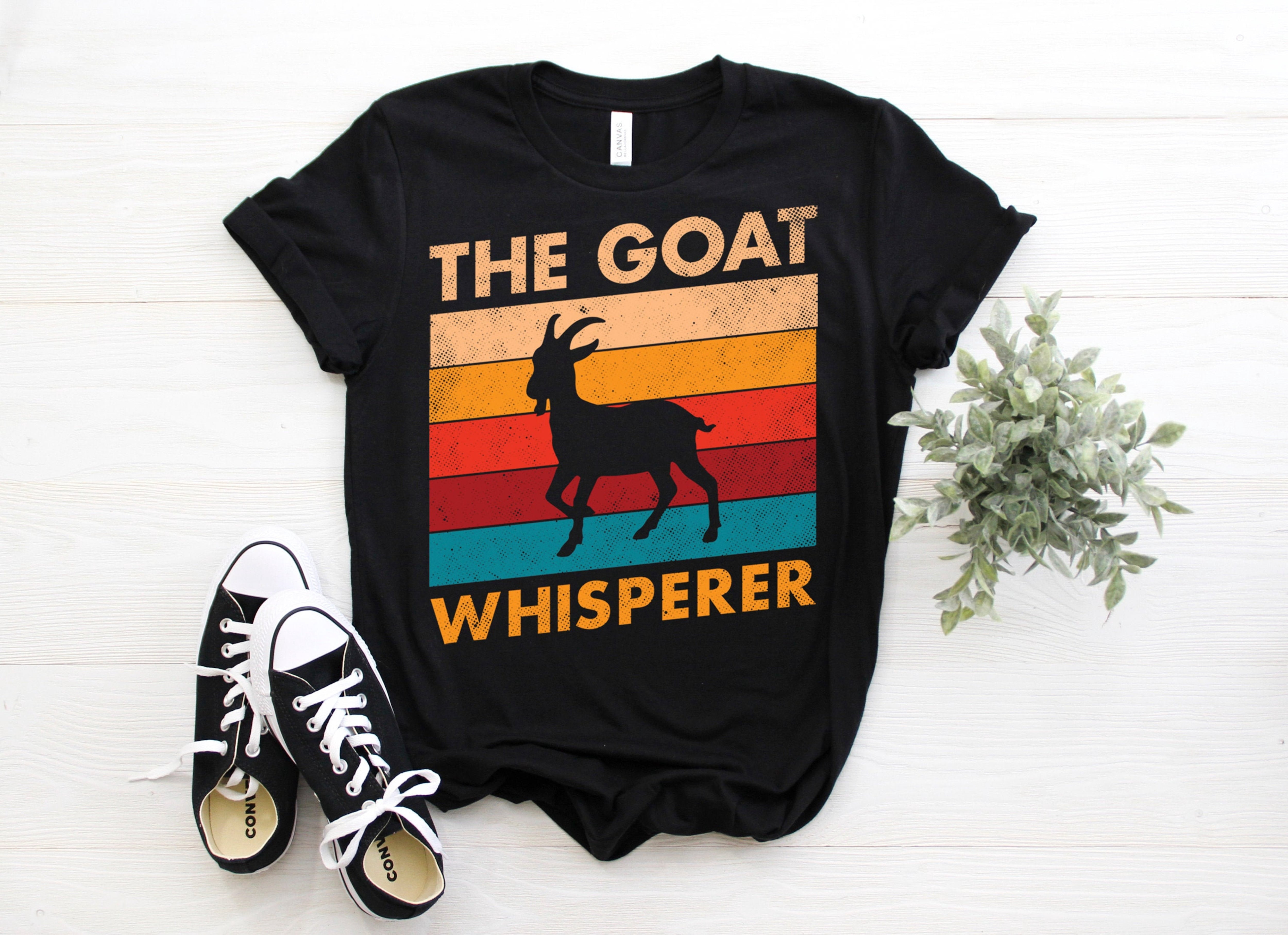 Goat Whisperer Vintage Retro T-Shirt, Funny Goats Shirts, Farmer Gifts ...