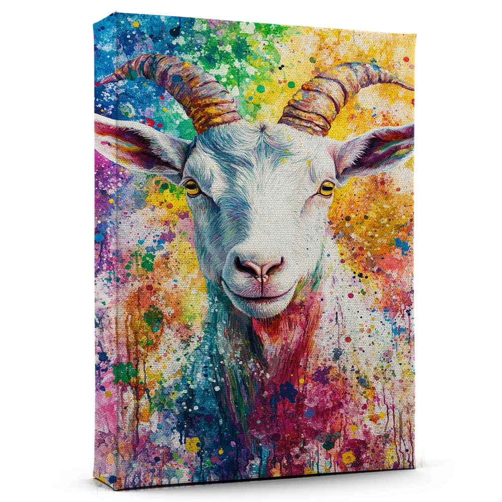 Goat White Canvas Wall Art For Bedroom Office Wall Decor Goat White ...