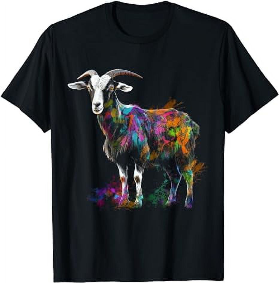 Goat art colourful - farm motif animal T-Shirt - Walmart.com