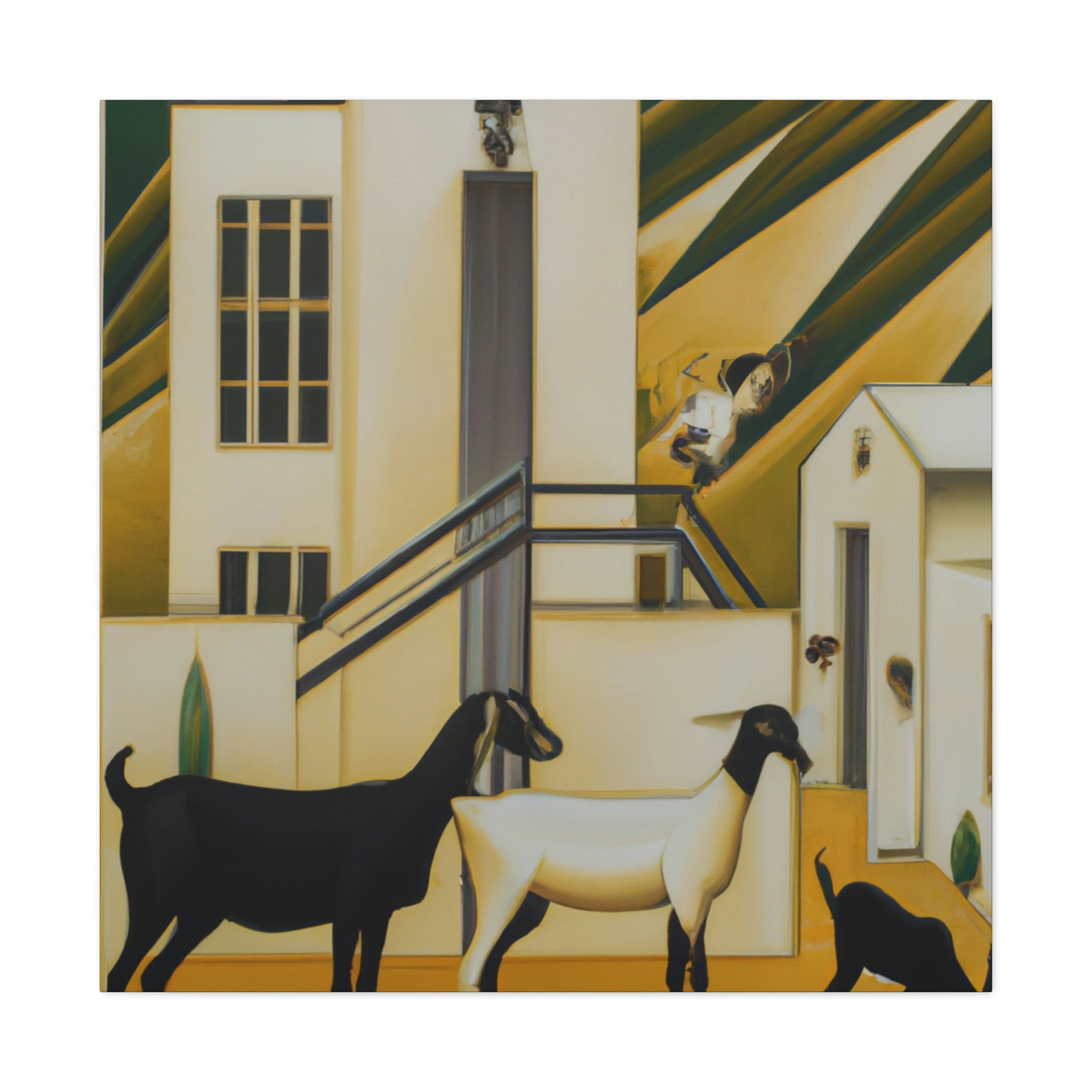 "Goat in Glamourous Gold" - Canvas - Walmart.com