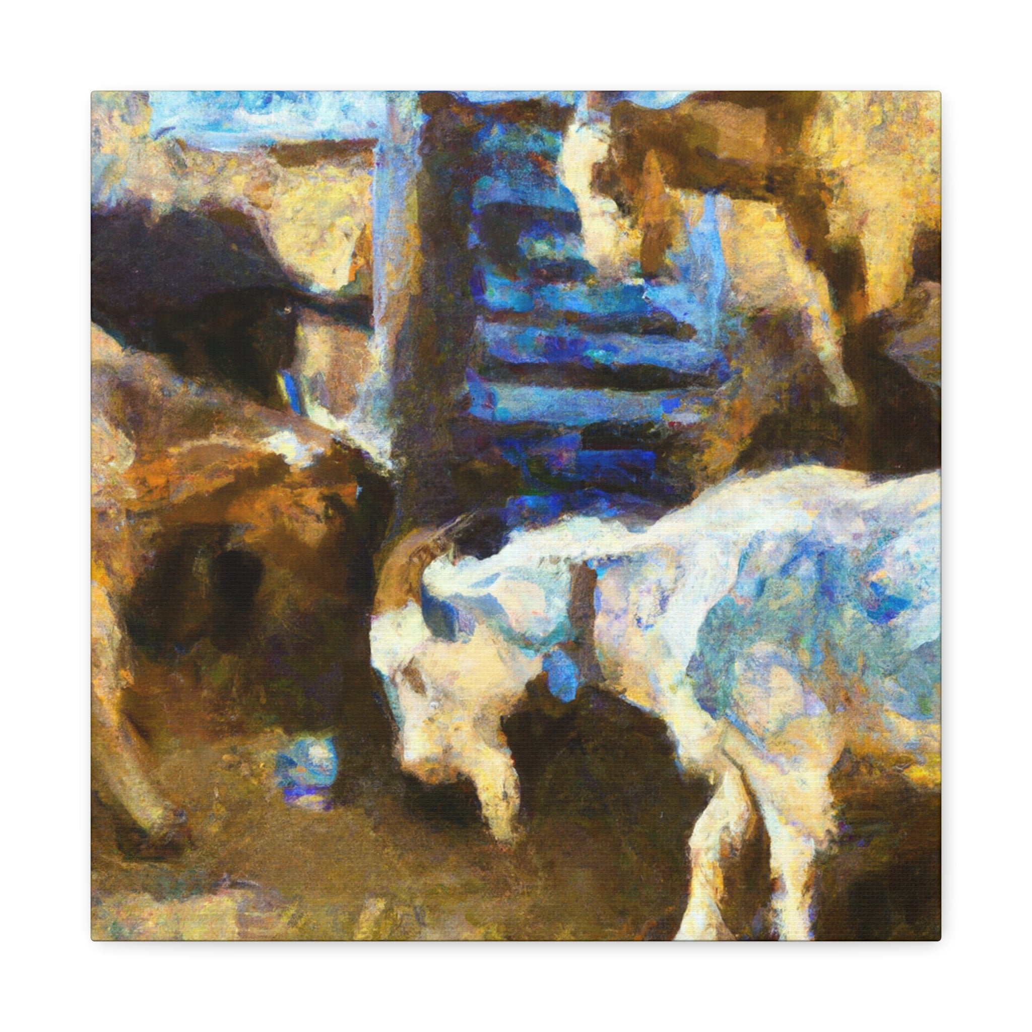 Goat in Post Impressionism - Canvas - Walmart.com