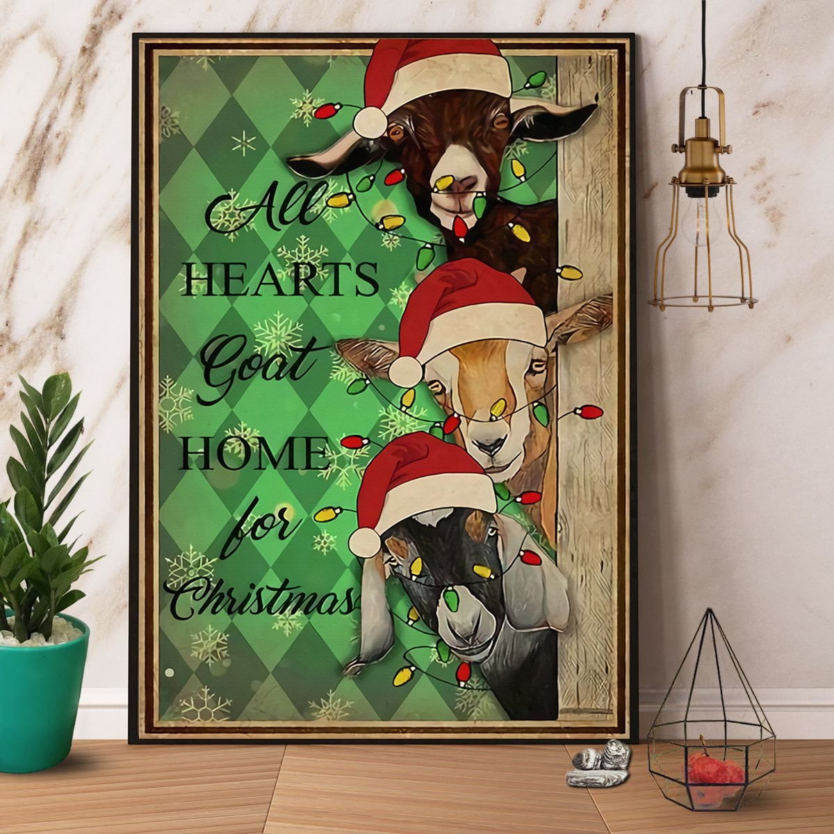 Goats Merry Christmas All Heart Goat Home For Christmas Goat Lovers ...