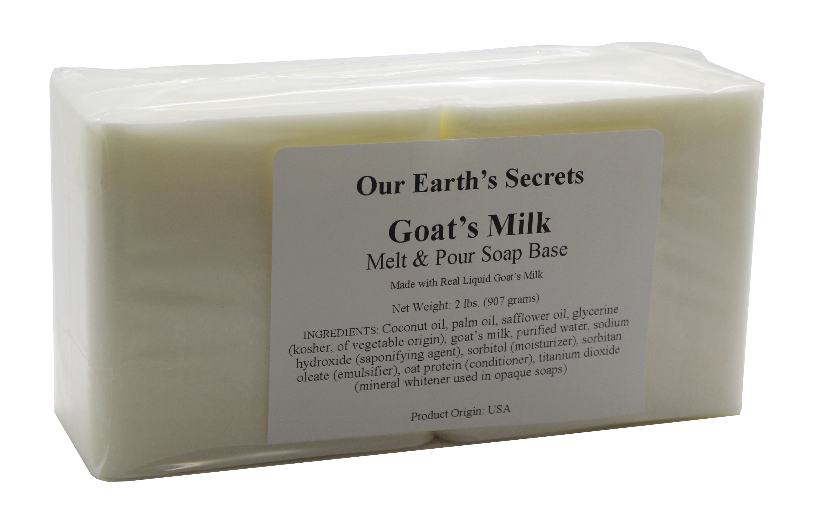 Our Earths Secrets Goats Milk 2 Lbs Real Pure Melt And Pour Soap