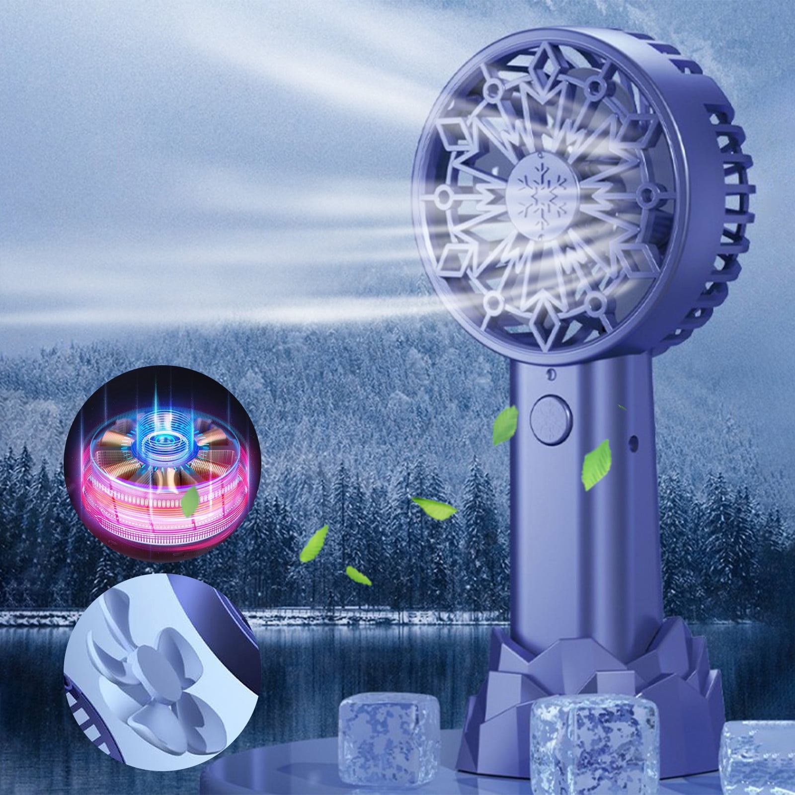 Goattoy Cooling Portable Electric Fan,Rechargeable Summer Mini Fan for ...